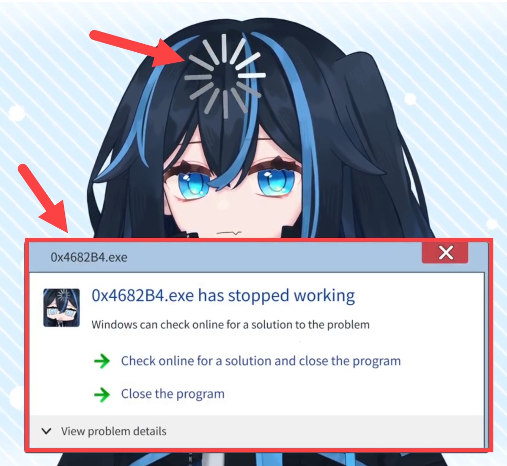 Post 159: artist:0x4682b4 asset error_message live2d loading_icon status_icon tos:credit ...